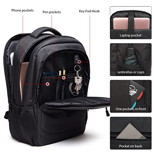 Monsdle Extra Large 50L Travel Laptop, Anti Theft Backpacks with USB Charging Port, Travel Backpacks Business Work Bag 17.3 Inch College Computer Bag for Men Women