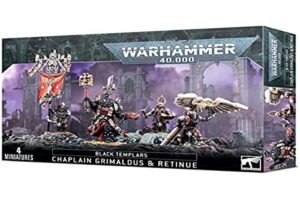 warhammer 40,000 black templars: chaplain grimaldus & retinue miniatures