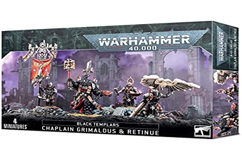 Warhammer 40,000 Black Templars: Chaplain Grimaldus & Retinue Miniatures