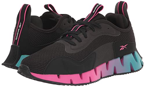 Reebok Women's Zig Dynamica Sneaker, Black/Proud Pink, 8.5