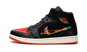 nike mens jordan 1 mid basketball limited siempre familia dn4904-001, black/chile red-sail, 9.5