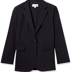 The Drop Women's Ramona Loose Fit Boxy Blazer, Black, XXS