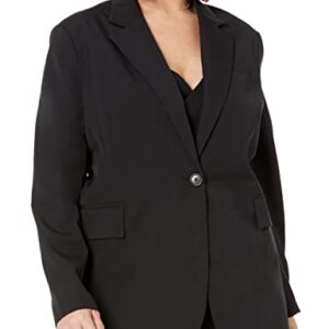 The Drop Women's Ramona Loose Fit Boxy Blazer, Black, XXS