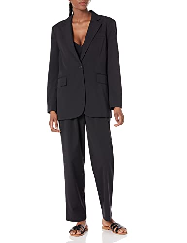 The Drop Women's Ramona Loose Fit Boxy Blazer, Black, XXS