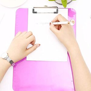 TGRTY Office Supply Clipboard A4 Acrylic Clipboard Transparent Writing Drawing Office Pads Paper Exam Storage Clip Board Stationery for School Supplies Durable Low Profile Clip (Color : Blue 1pc)