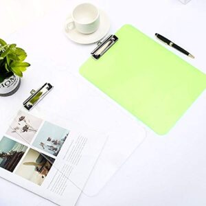 TGRTY Office Supply Clipboard A4 Acrylic Clipboard Transparent Writing Drawing Office Pads Paper Exam Storage Clip Board Stationery for School Supplies Durable Low Profile Clip (Color : Blue 1pc)