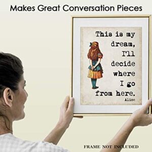 Inspirational Wall Art Poster: "This Is My Dream" Alice In Wonderland - 11x14 Unframed Motivational Wall Art & Positive Affirmations Wall Decor for Kids, Teen Girl, Boy & Office Decor for Men, Women