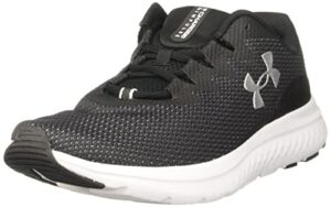 under armour men's charged impulse 3 running shoe, (001) black/black/metallic silver, 14