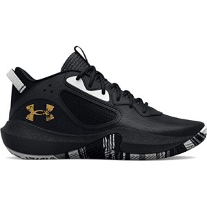 Under Armour Grade School Lockdown 6 Basketball Shoe, Black, 5.5 US Unisex Big Kid