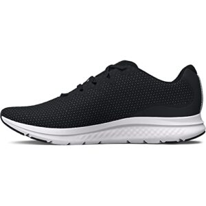 under armour women's charged impulse 3 running shoe, (001) black/black/white, 8.5