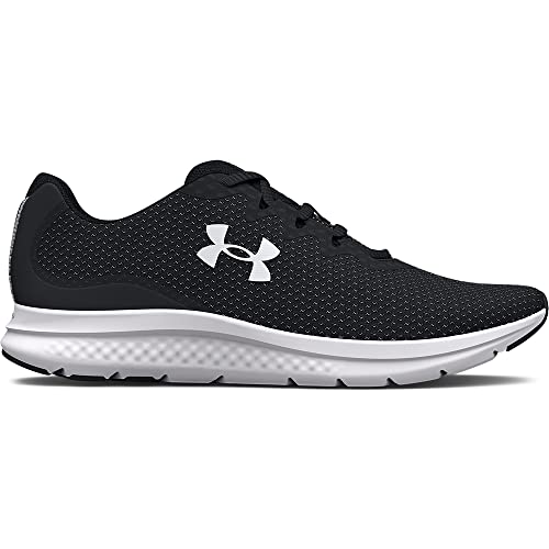 Under Armour Women's Charged Impulse 3 Running Shoe, (001) Black/Black/White, 8.5