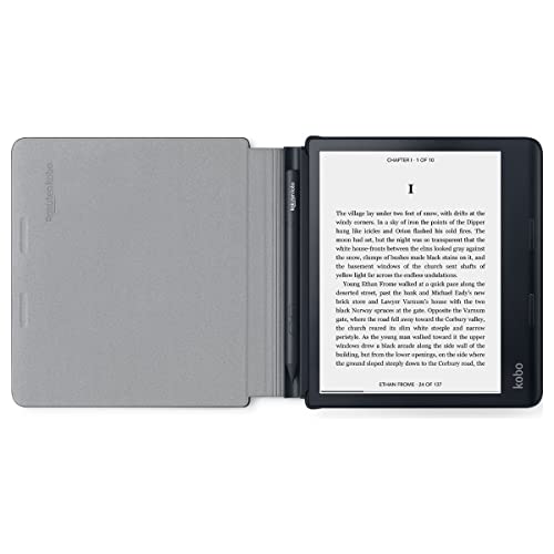 Kobo Sage | eReader with PowerCover & Stylus Bundle | 8” HD Glare Free Touchscreen | Waterproof | Blue Light Reduction | Bluetooth | WiFi | 32GB of Storage