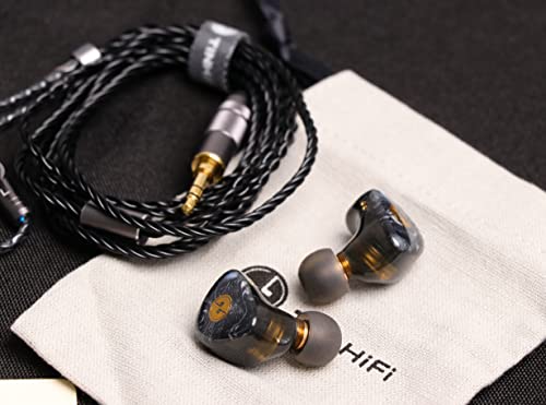 Linsoul TINHIFI T3 Plus 10mm LCP Diaphragm Hi-Fi in-Ear Earphone with Detachable 2Pin OFC Cable, 3D-Printed Shell for Audiophile Musician