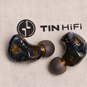 Linsoul TINHIFI T3 Plus 10mm LCP Diaphragm Hi-Fi in-Ear Earphone with Detachable 2Pin OFC Cable, 3D-Printed Shell for Audiophile Musician