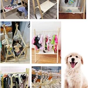 awagas Dress Up Storage, Small Clothes Rack, Baby Clothes Rack, Baby Clothing Rack, Kids Clothing Rack with Storage Shelf, Pet Clothes Rack, Garment Rack with 6Pcs Pearl Hangers for Baby Pets Dolls