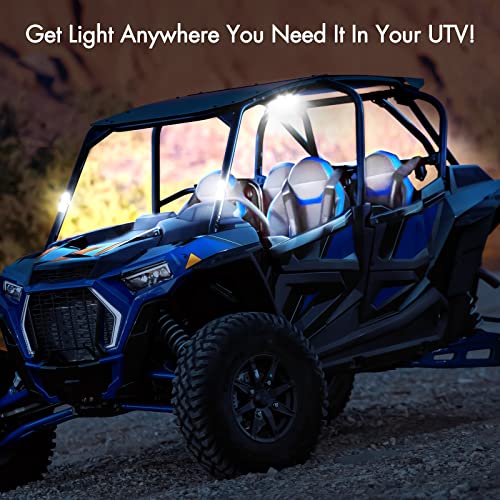 ACEC SHOP UTV Dome Light 12V Universal Roll Bar Mount LED Dome Light UTV Interior Light Utility Roll Cage Dome Light Map Light Courtesy Light for UTV Polaris RZR Ranger SxS Jeep Truck