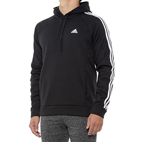 Adidas 3-Stripe Fleece Hoodie (X-large) Black