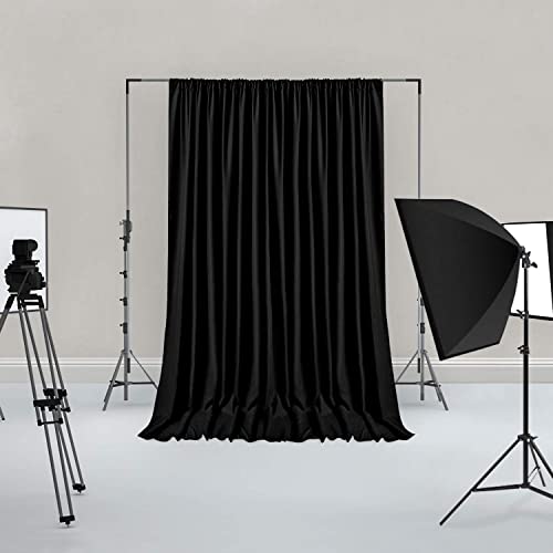 Hiasan Backdrop Curtains for Parties, Polyester Photography Backdrop Drapes for Family Gatherings, Wedding Decorations, 5ftx7ft, Set of 2 Panels