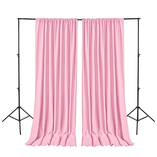 Hiasan Backdrop Curtains for Parties, Polyester Photography Backdrop Drapes for Family Gatherings, Wedding Decorations, 5ftx7ft, Set of 2 Panels