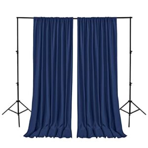 Hiasan Backdrop Curtains for Parties, Polyester Photography Backdrop Drapes for Family Gatherings, Wedding Decorations, 5ftx10ft, Set of 2 Panels