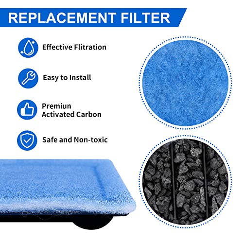 MyfatBOSS 20 Gallon Fish Tank, Aquarium Filter Cartridge Replacement, 10-20 Gallon Fish Tank Power Filter Cartridge Replacement for EZ-Change #2,8 Pack