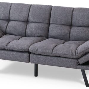 Opoiar Bed,Memory Foam Convertible Loveseat Couch, Sleeper Sofa Modern Futon Sets Sofabed, 71 x 33 x 31.5 inches, Grey