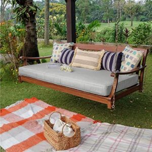 cambridge casual como solid wood outdoor swing daybed