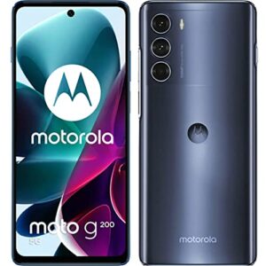 motorola moto g200 dual-sim 128gb rom + 8gb ram (gsm only | no cdma) factory unlocked 5g smartphone (stellar blue) - international version