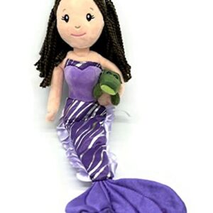 The Petting Zoo, Mermaid Doll with Alligator Stuffed Animal Friend- Great Gifts for Girls, Plush Doll with Alligator Plush Toy -17 Inches (Brown)