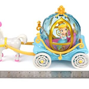 Jada Toys Disney Princess Cinderella Horse-Drawn Carriage RC Radio Control Vehicle, Toys for Kids