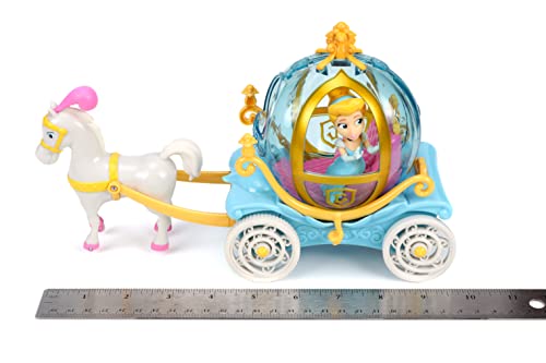 Jada Toys Disney Princess Cinderella Horse-Drawn Carriage RC Radio Control Vehicle, Toys for Kids