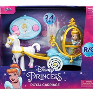 Jada Toys Disney Princess Cinderella Horse-Drawn Carriage RC Radio Control Vehicle, Toys for Kids