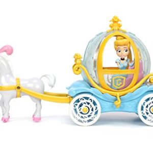 Jada Toys Disney Princess Cinderella Horse-Drawn Carriage RC Radio Control Vehicle, Toys for Kids