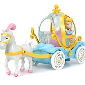 Jada Toys Disney Princess Cinderella Horse-Drawn Carriage RC Radio Control Vehicle, Toys for Kids