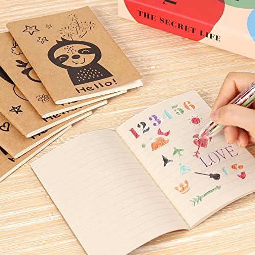 Sikao 24 Pack Cute Animals Mini Notebooks for Kids Party Favors, A6 Small Notebooks for Girls Teens, Notebook Bulk for Class Prizes Bag Stuffer, Little Journals for Kids, Happy Mini Journal