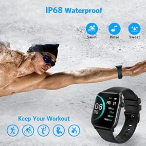 RIVERSONG Smart Watch for Android Phones and iPhone Compatible, Smartwatch for Men Women, IP68 Waterproof Fitness Tracker with Heart Rate Blood Oxygen Sleep Monitor, Motive 3