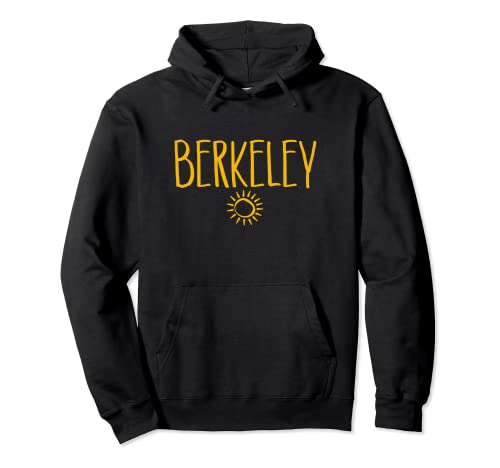 Berkeley California CA Sun Drawing Amber Print Pullover Hoodie