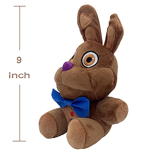 Milenzom Chocolate Bonnie Plush 9 Inch,5 Nights at Freddy's Plushies Toys, Gifts for Fans