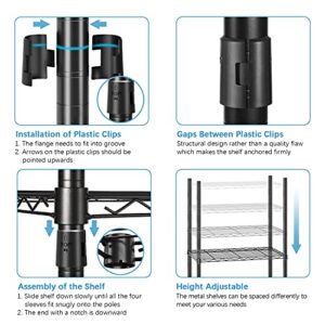 VIPEK V10S Wire Garment Rack Heavy Duty Clothes Rack Freestanding Closet Wardrobe Metal Clothing Rack with Sliding Baskets, 68.5" L x 17.6" W x 70.75" H, Max Load 800 LBS, Medium Size (Black)