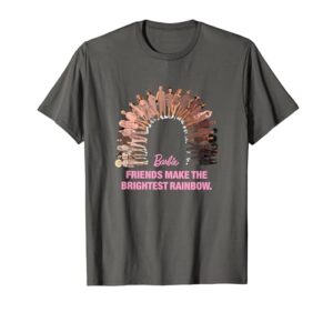 barbie - friends make the brightest rainbow t-shirt