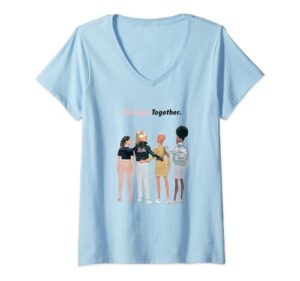 barbie - stronger together v-neck t-shirt