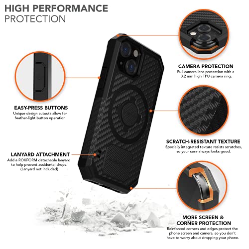 Rokform - iPhone 13 Mini Rugged Case + Aluminum RokLock Phone Mount