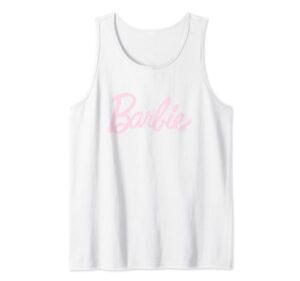 barbie - light pink barbie logo tank top