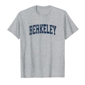 Berkeley California CA Vintage Athletic Sports Navy Design T-Shirt