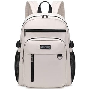 mirlewaiy fashion casual daypack girls backpack ultra-lightweight school bookbag work bag for high school yong teenagers, beige