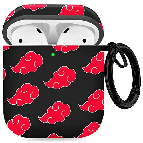 Maxjoy for Airpods Case Cover,Cartoon Cute Anime Design Airpods 1/2 Case Cover for Air Pods Men Boys Girls Kids,Kawaii Red Cloud Cases for Apple Airpods 1/2