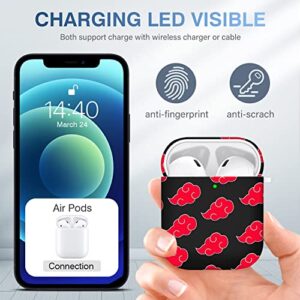 Maxjoy for Airpods Case Cover,Cartoon Cute Anime Design Airpods 1/2 Case Cover for Air Pods Men Boys Girls Kids,Kawaii Red Cloud Cases for Apple Airpods 1/2