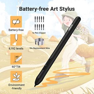 Wireless Graphics Drawing Tablet, UGEE S1060W Digital Drawing Pad with 12 Hot Keys, 10x6.3 inch Pen Tablet with 8192 Levels Battery-Free Stylus Support Android/Windows/Mac OS/Chrome OS/Linux