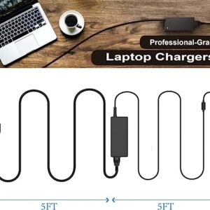 Charger for Dell Laptop Charger, 65W 45W, Portable, for All Dell Inspiron, Latitude, Vostro Round Power Connector