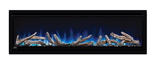 Napoleon Alluravision 50 - NEFL50CHD - Deep Depth Wall Hanging Electric Fireplace, 50-in, Black, Crystal & Log Ember Bed, 3 Flame Colors, Remote Included